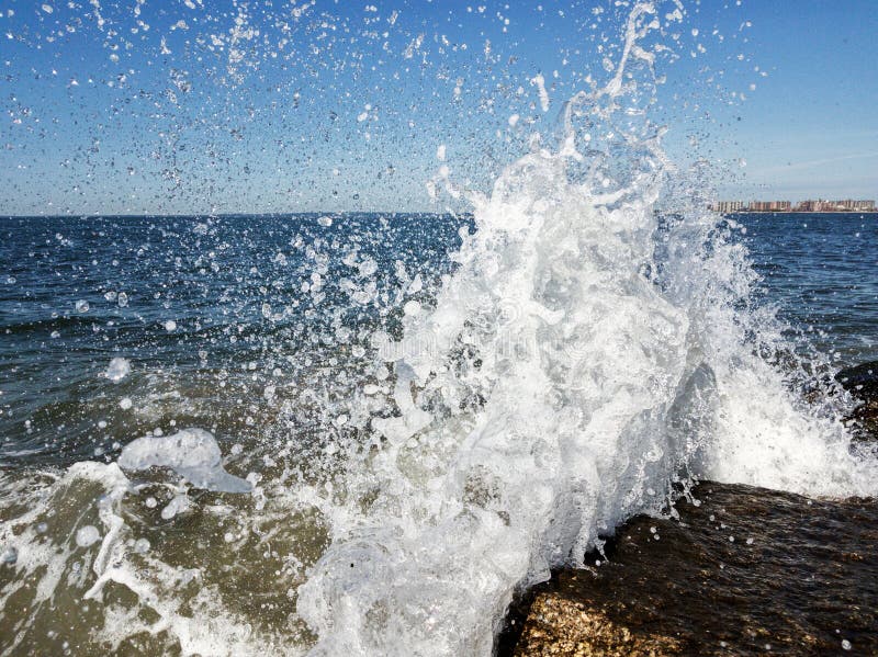 Ocean Waves on Long Islang Beach Stock Photo - Image of long, york ...