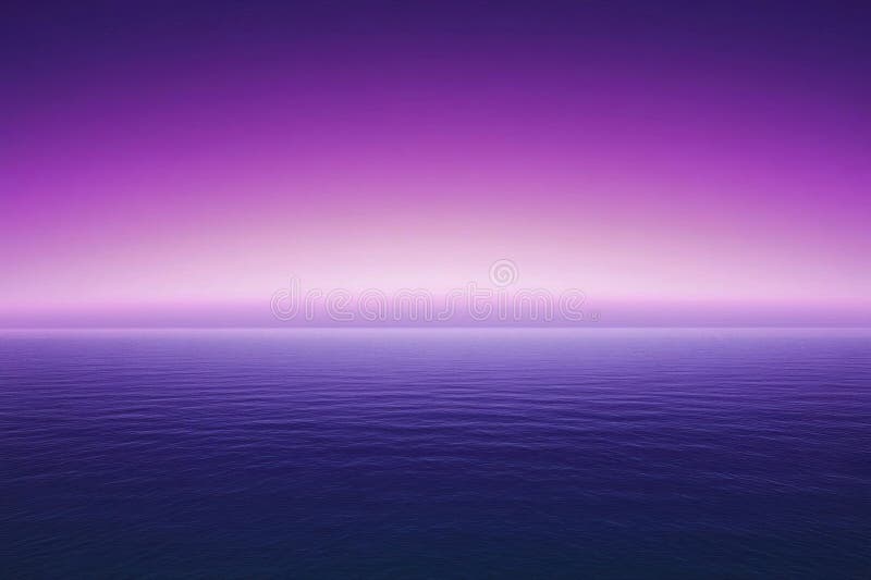 Ocean Waves Reflect the Calming Sky Light at Dusk for Purple Concept ...
