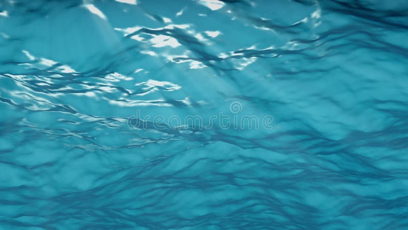 Ocean Waves Reflecting Sun with Rays. Seamlessly Animated Loop. Stock ...