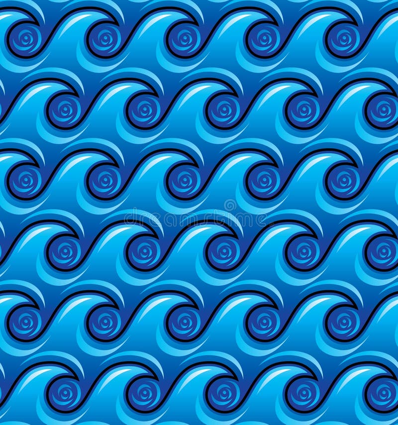 Ocean Waves Seamless Pattern. Stock Vector - Image: 18754624 Ocean Waves Seamless Pattern. Stock Vector - Image: 18754624