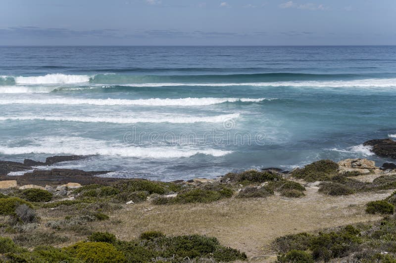 Ocean Waves on Shore at Maclear Beach, Cape Town Stock Photo - Image of ...