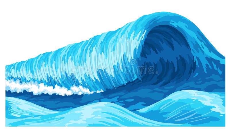 Ocean Waves, Splash Water, Marine Sea Storm Element. Blue Sea or Ocean ...