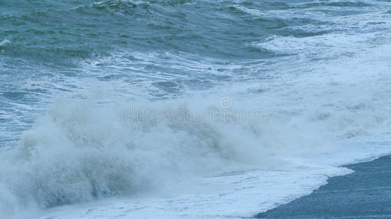 Ocean Waves during a Storm. Bad Weather Cyclone Hurricane Wind. Static ...