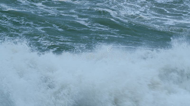 Ocean Waves during a Storm. Bad Weather Cyclone Hurricane Wind. Static ...