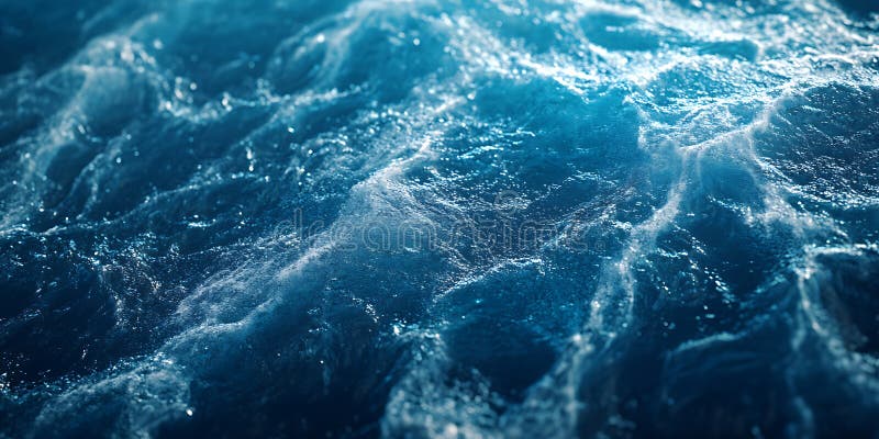 Ocean Waves Stunning Blue Water Texture Background Stock Illustration ...