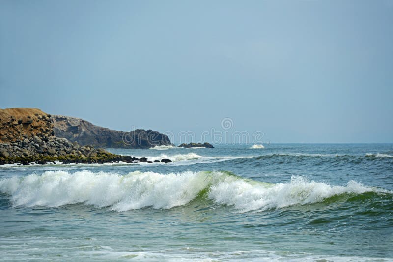 Ocean Waves on a sunny day stock photo. Image of waves - 104035530