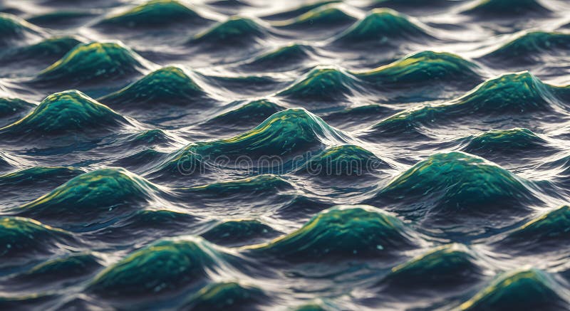 Ocean Waves Surface with Light Reflection and Dark Blue Color Stock ...