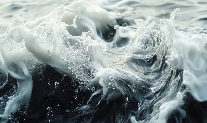 Powerful Ocean Waves Crashing Against Each Other during Sunset Stock ...