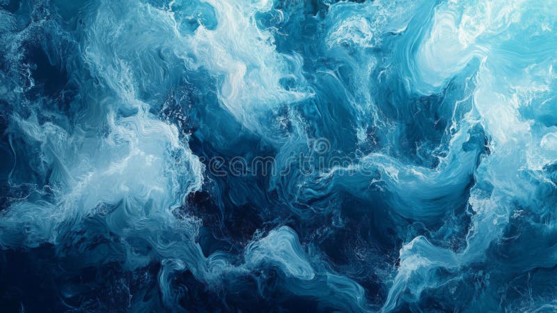 Ocean Waves Texture: Abstract Blue and White Water Background Stock ...