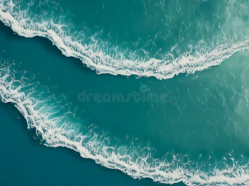 Ocean Waves Top View. Blue Sea Surface Stock Illustration ...
