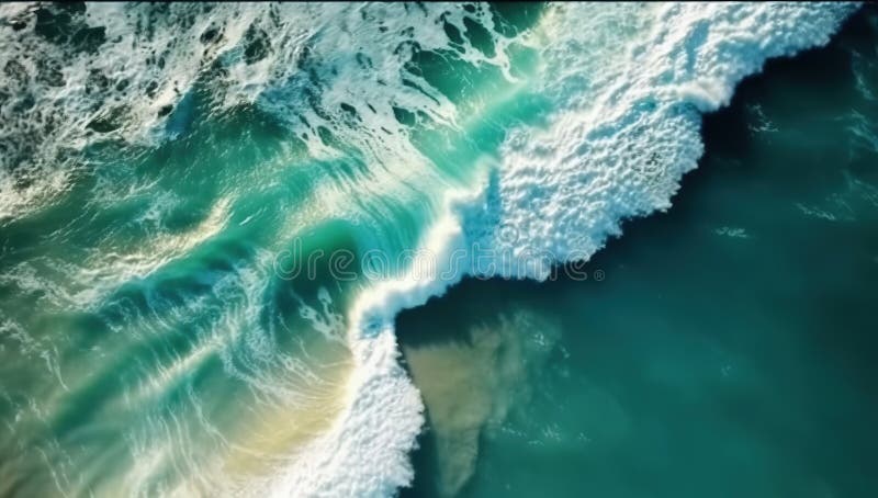 Ocean Wave from Above. Abstract Seascape Background Stock Photo - Image ...
