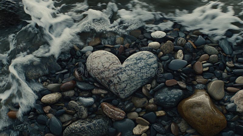 Symbol Serenity Heart Shaped Ocean Waves Stock Photos - Free & Royalty ...