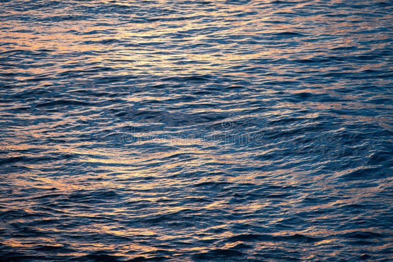 Ocean Waves and the Water Surface at Sunset Stock Photo - Image of ...
