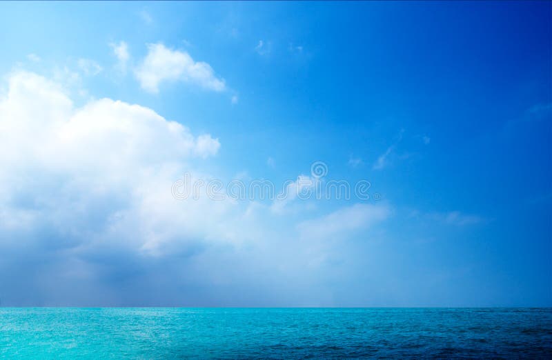 Sea, sky and clouds stock photo. Image of nature, background - 2705306