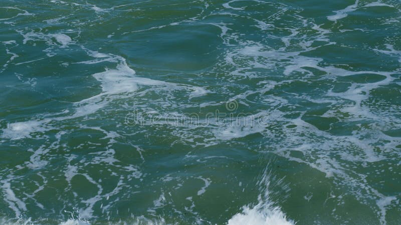 Ocean Wind Waves Sea Spray. Sea Surface Waving with White Foam. Real ...