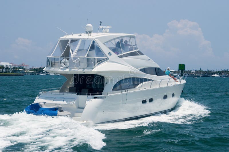 Boat Wake Prop Wash on Blue Ocean Sea Stock Image - Image of motorboat ...
