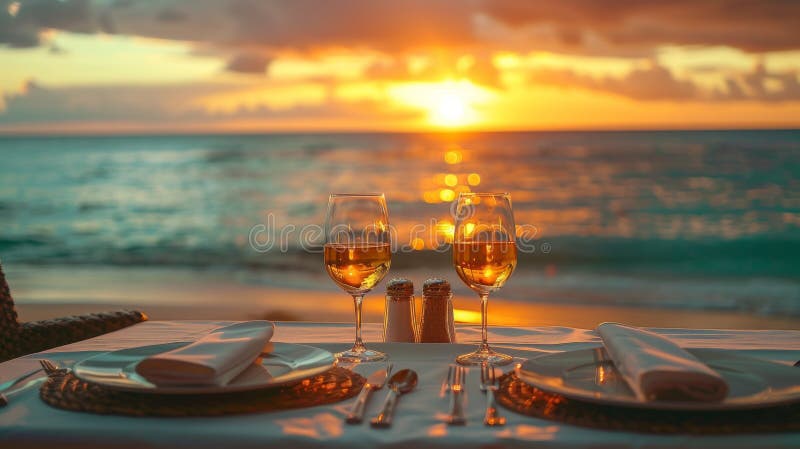 Oceanfront Dinner, an Intimate Dinner Setting with Ocean View, Ideal ...