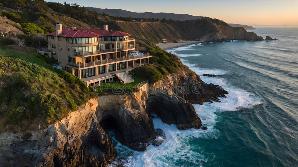 Oceanfront Home with Cliff Side Views and Spacious Deck for Relaxation ...