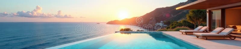 Oceanfront Infinity Pool Villa, Sun Drenched Mediterranean Luxury ...