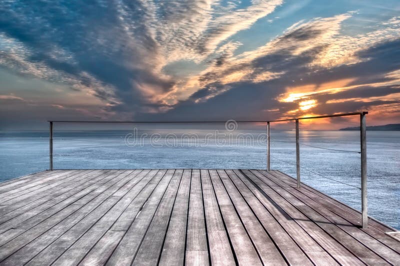 Oceanfront Terrace stock photo. Image of view, blue, orange - 28906024