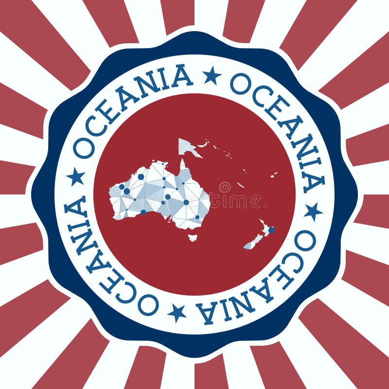 Oceania Badge. stock vector. Illustration of border - 215208921