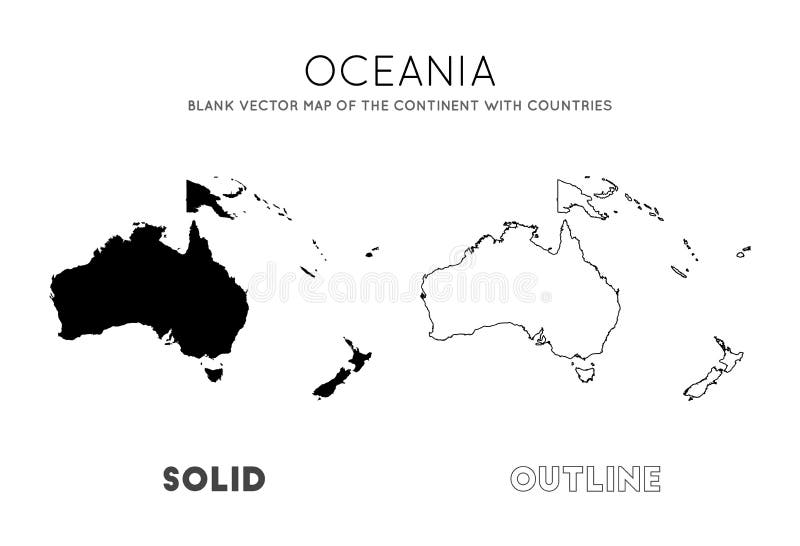 Oceania map. stock vector. Illustration of shape, geography - 156217443