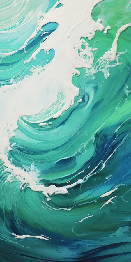 Oceanic Abstraction: Marbleized Waves in Earthy Tones Artwork Stock ...