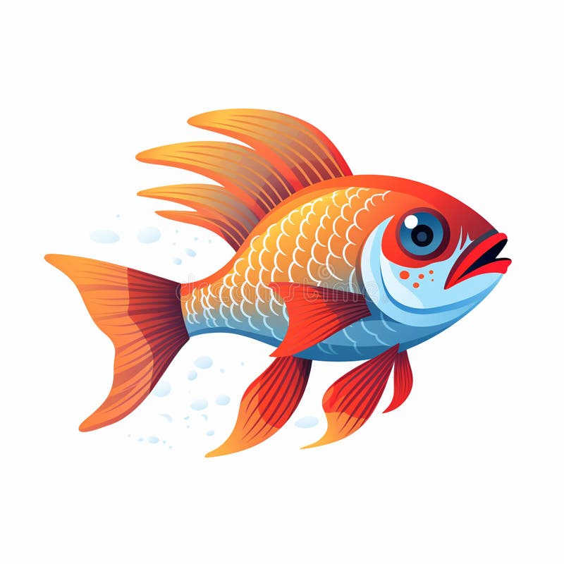 Oceanic Beauty Exotic Fish Illustration Stock Illustration ...