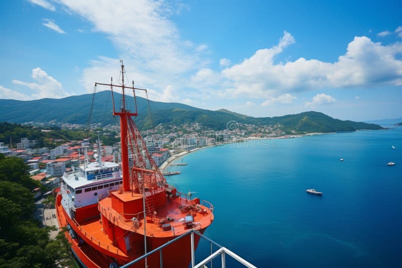 Oceanic View of Cargo Ship Stern - Efficient Logistics and Seamless ...