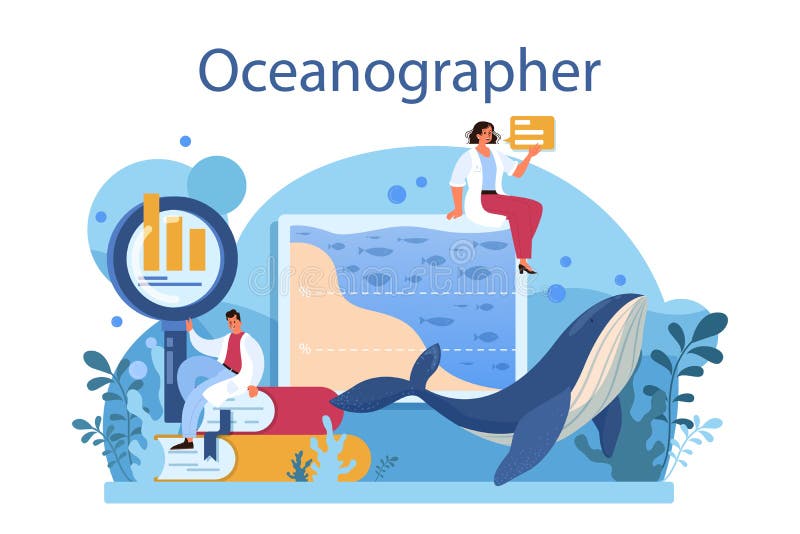 Oceanographer. Oceanology Scientist Stock Vector - Illustration of ...