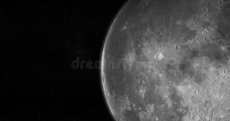 Oceanus Procellarum in the Lunar Surface of the Moon in Rotation. 3d ...