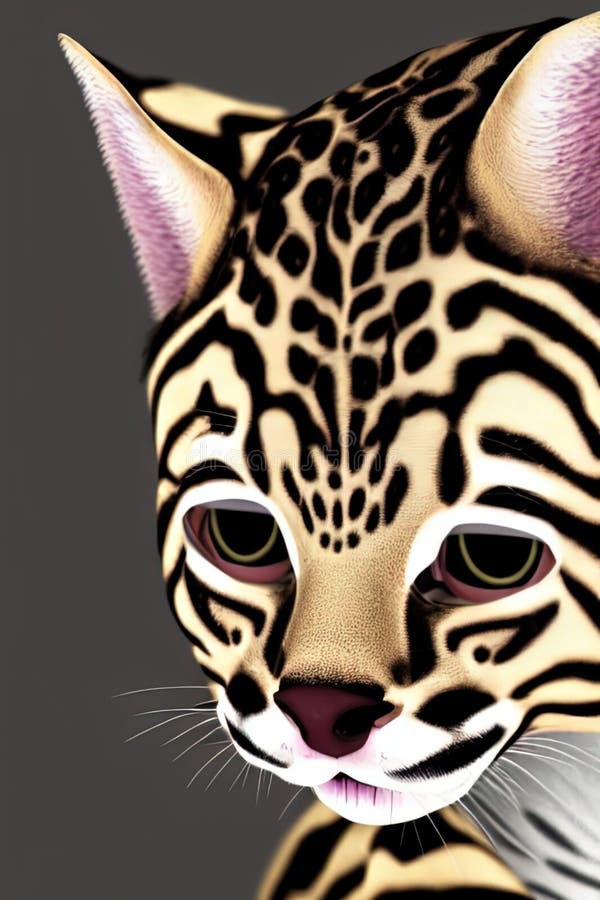 Ocelot Animal. AI Generated. Stock Illustration - Illustration of ...