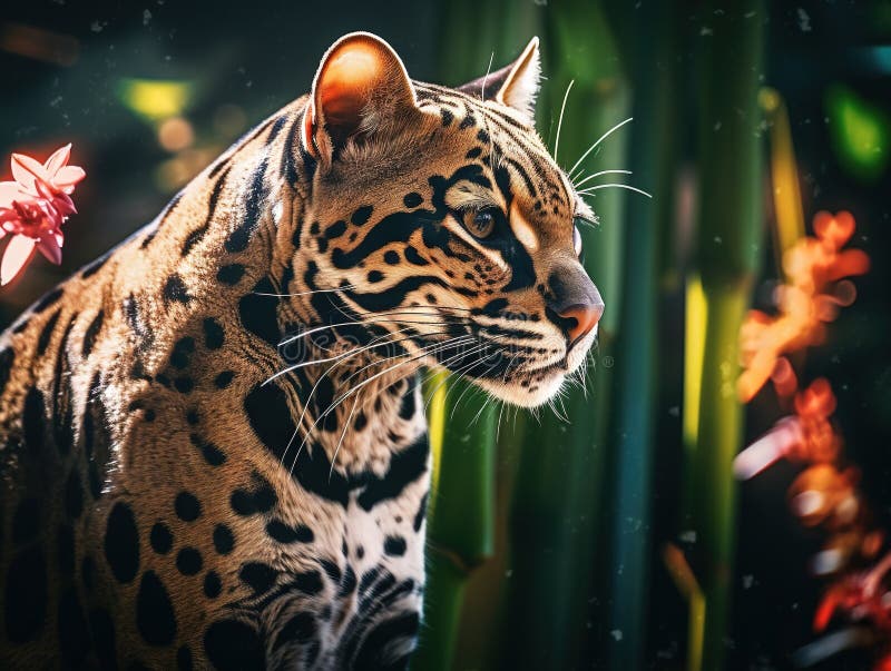 Ocelot stock illustration. Illustration of nature, leopard - 293681991