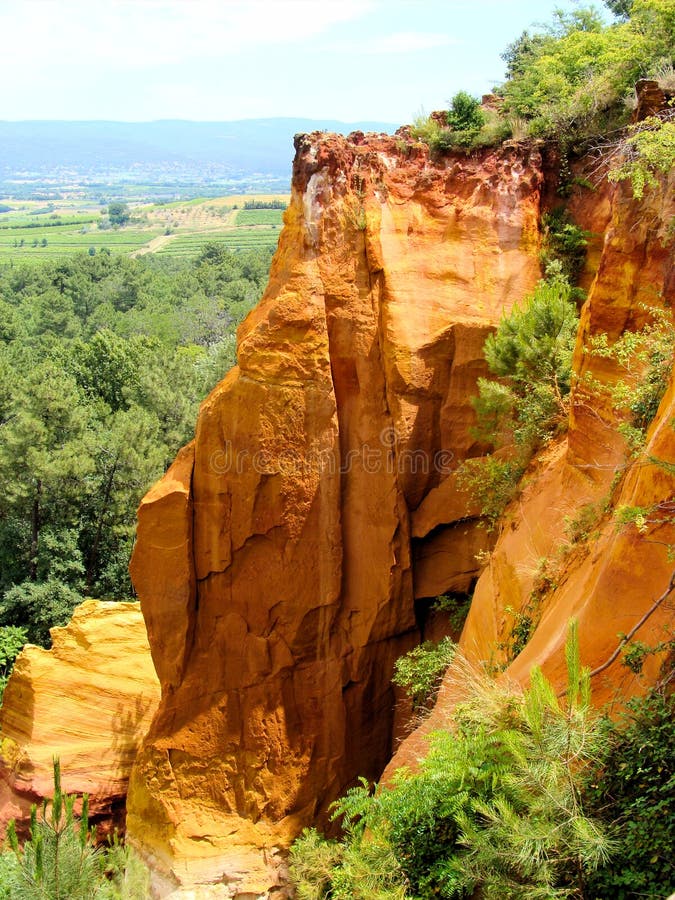 Ochre cliffs stock image. Image of blue, nature, cliffs - 19096551