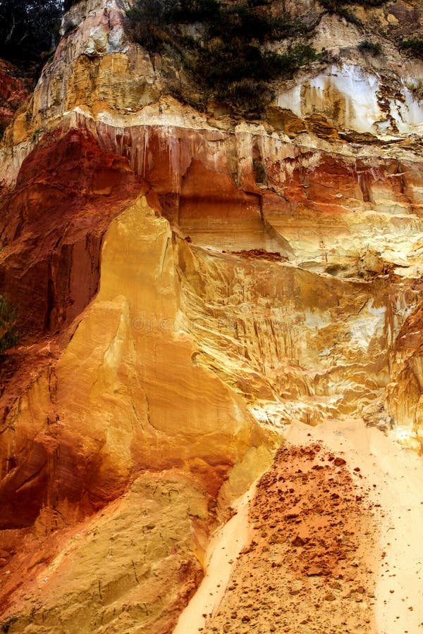 Ochre Cliffs stock photo. Image of colorful, rainbow - 46321000