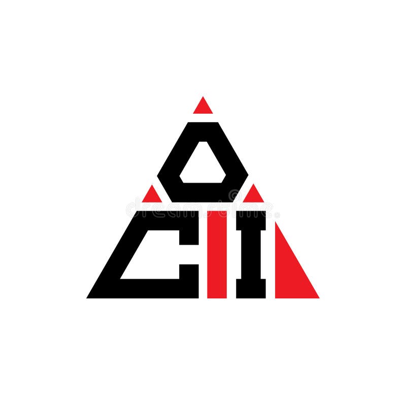 OCI Triangle Letter Logo Design with Triangle Shape. OCI Triangle Logo ...