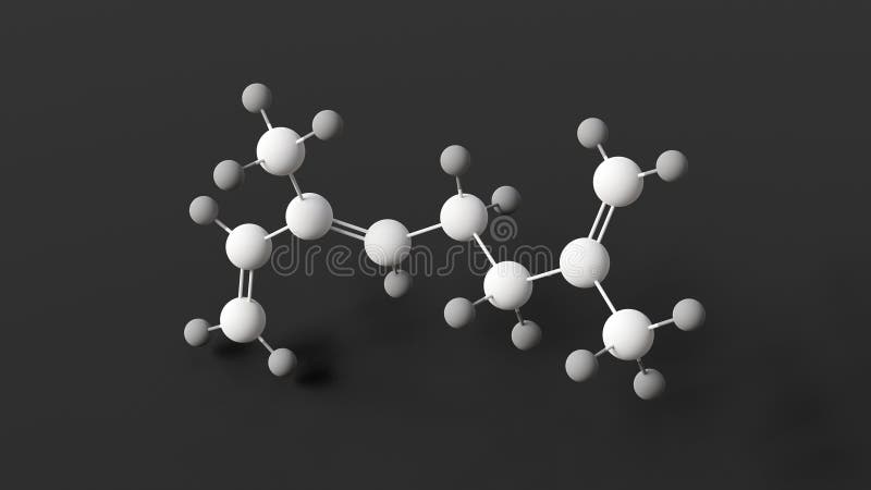 Ocimene Molecule, Molecular Structure, Alpha-ocimene, Ball and Stick 3d ...