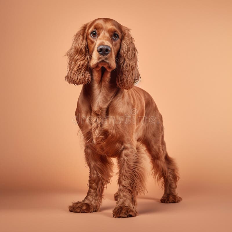 Ocker Spaniel in Full Length, Photography, Studio Photo. AI Generated ...