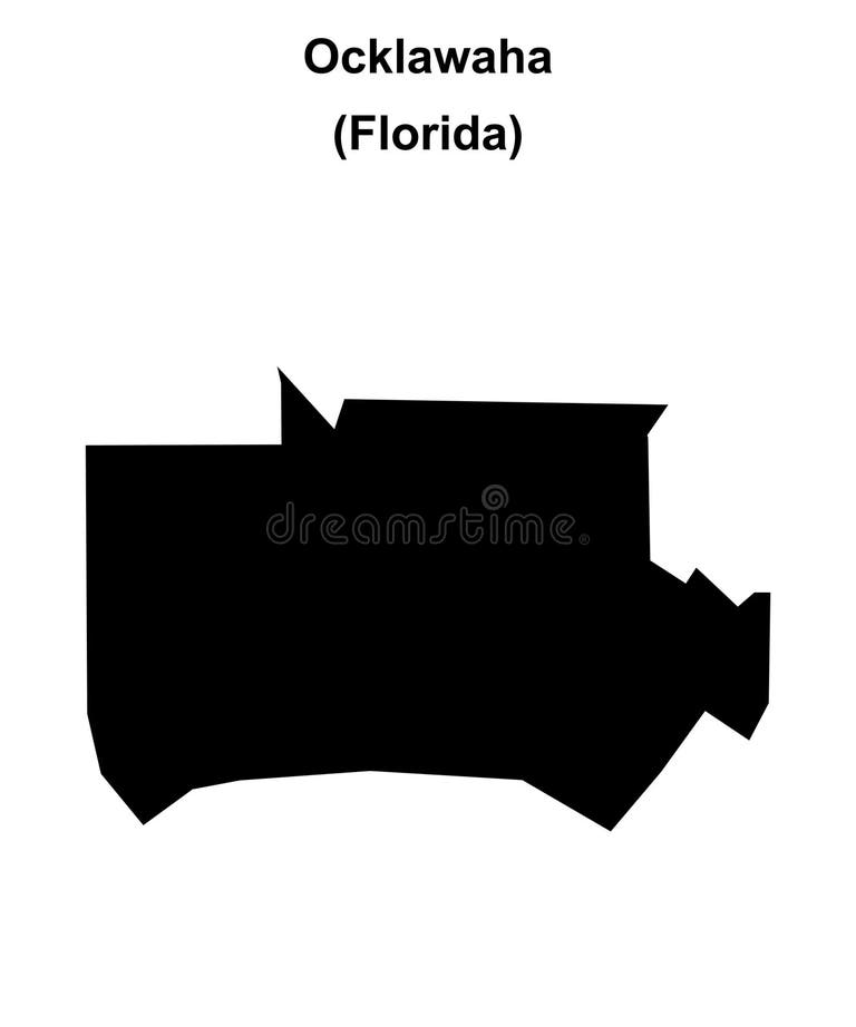 Ocklawaha Outline Map Stock Illustrations – 2 Ocklawaha Outline Map ...