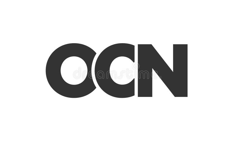 OCN Logo Design Template with Strong and Modern Bold Text. Initial ...