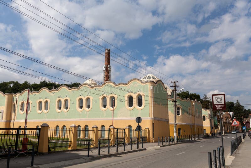 Ocna Sibiu editorial stock photo. Image of flags, treatment - 88968548