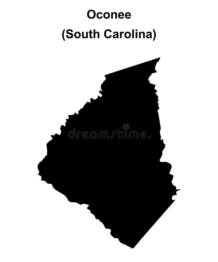 Oconee outline map stock vector. Illustration of region - 361757796