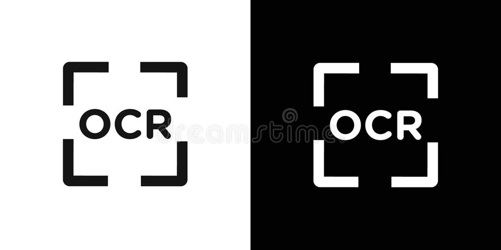 OCR Icon Flat Vector Set Outline Stock Vector - Illustration of program, design: 336947826