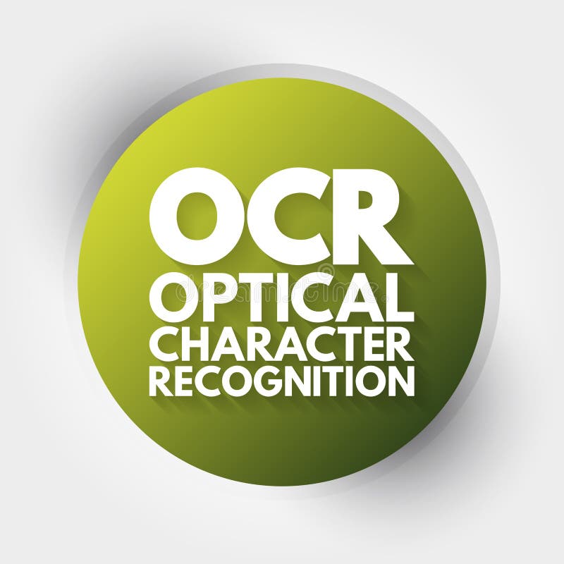 Ocr Optical Character Recognition Acronym Technology Concept Background ...