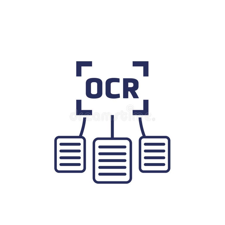 OCR, Optical Character Recognition Icon for Apps Stock Vector ...