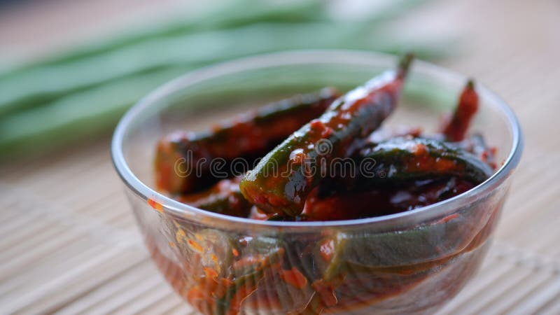 Ocra Kimchi stock image. Image of fermented, diet, chili - 271684973