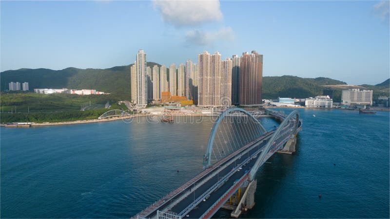 5 Oct 2022 Cross Harbor Bridge Under Construction, Tseung Kwan O ...
