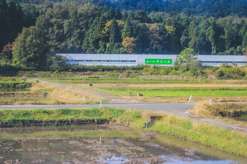 30 Oct 2013 the Landscape of Countryside, Japan. View at Train ...