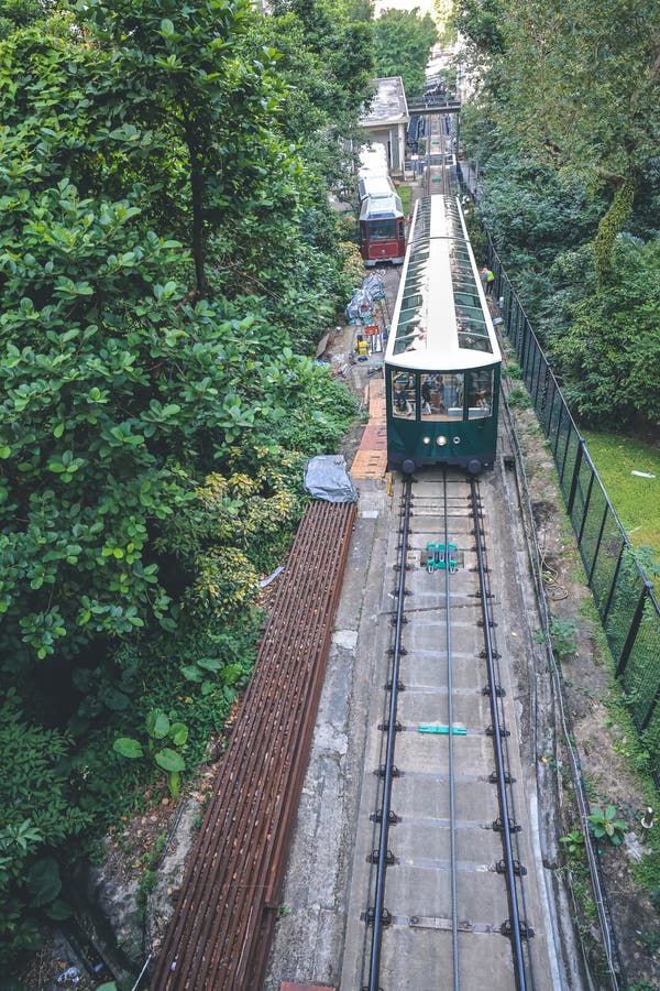 14 Oct 2022 New Peak Tram Pass the Stone Bridge MacDonnell Road ...