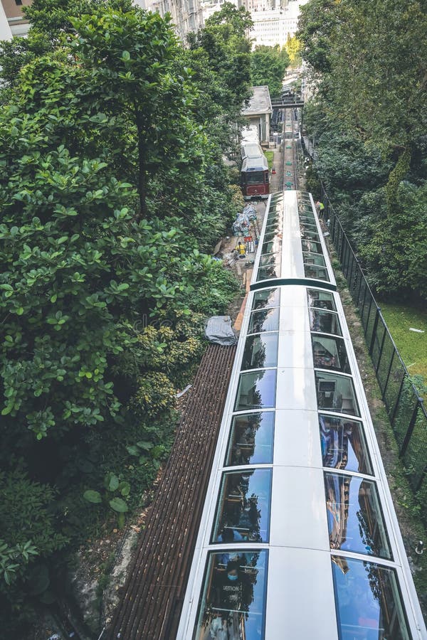 14 Oct 2022 New Peak Tram Pass the Stone Bridge MacDonnell Road ...